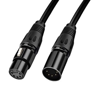 hosongin 5 pin xlr dmx cable adapter 5 feet, dmx512 5pin dmx female to male 5-pin dmx cable