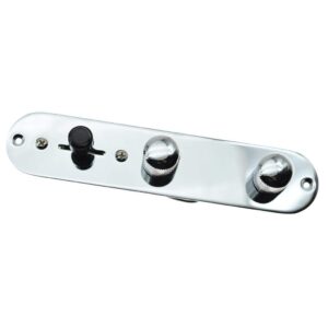 KAISH Fully Loaded Control Plate Pre-Wired 3-Way Control Plate with Wiring Harness for Tele/Telecaster Chrome