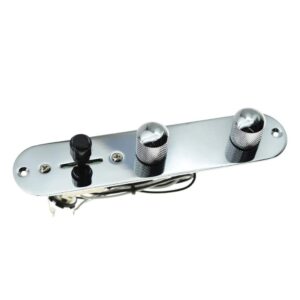 KAISH Fully Loaded Control Plate Pre-Wired 3-Way Control Plate with Wiring Harness for Tele/Telecaster Chrome