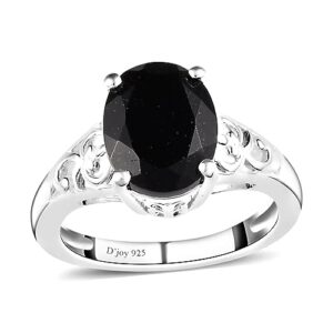 shop lc black tourmaline ring 925 sterling silver split shank statement jewelry engagement women size 7 ct 2.3 birthday gifts for women