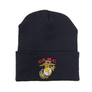 marines marine corps ega cuffed beanie hat cap wcap030 c