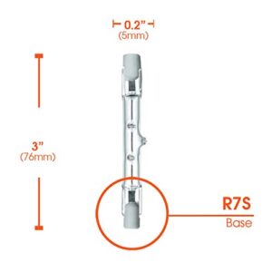 Xtricity T3 J Type Bulb 78mm Double Ended RSC Base Halogen Light Bulb, 1800 Lumens, 130V,150w Halogen Bulb 2700K Soft White, Dimmable, 78 MM, (6 Pack)