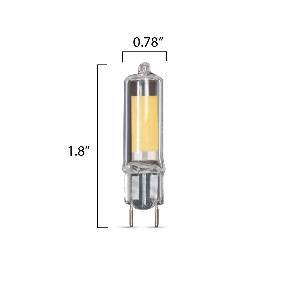 Feit Electric BP35G8/830/LED/6 35-Watt EQ DM G8 Base T4 Specialty LED Light Bulb, 6-Pack