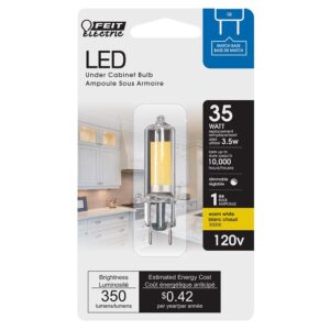 Feit Electric BP35G8/830/LED/6 35-Watt EQ DM G8 Base T4 Specialty LED Light Bulb, 6-Pack