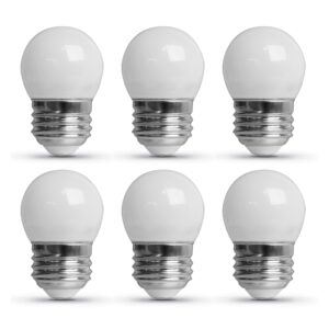 feit electric bp71/2s/w/led/6 7.5-watt eq non-dm e26 base s11 frost specialty led light bulb, 6-pack