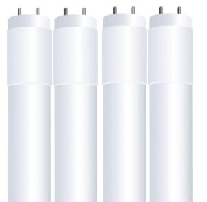 feit electric t8 led bulbs 4 foot, 40 watt equivalent, type a tube light, plug & play, t8 or t12 led tube light, led fluorescent replacement, frosted, t48/840/ledg2/4, 4100k cool white, 4 pack