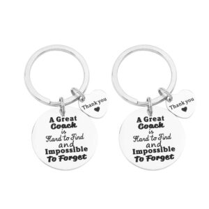 yf fy 2pcs coach keychains sports coach gifts for men women thank you keychains for football basketball baseball swimming soccer coach