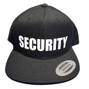 SECURITY Baseball Cap Hat Snapback by 6ixset - Flexfit Yupoong 6089M 6-Panel Black