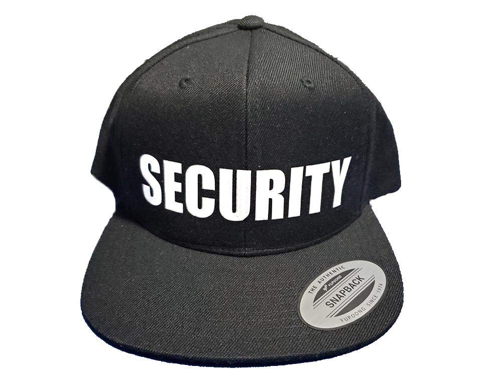 SECURITY Baseball Cap Hat Snapback by 6ixset - Flexfit Yupoong 6089M 6-Panel Black