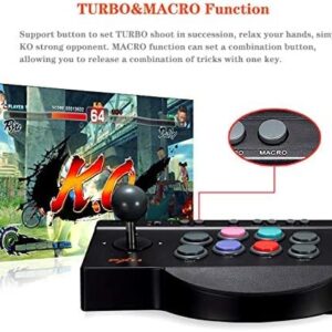 PXN Arcade Stick PC Joystick 0082 Fight Stick Turbo and Macro Function Arcade Fight Stick Turbo Macro USB Connection for PC,PS4,PS3,Xbox Series X|S, Xbox One