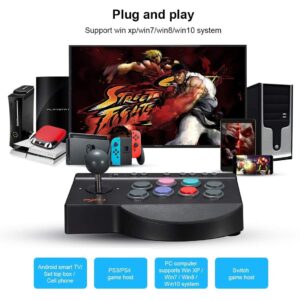 PXN Arcade Stick PC Joystick 0082 Fight Stick Turbo and Macro Function Arcade Fight Stick Turbo Macro USB Connection for PC,PS4,PS3,Xbox Series X|S, Xbox One