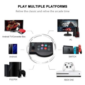 PXN Arcade Stick PC Joystick 0082 Fight Stick Turbo and Macro Function Arcade Fight Stick Turbo Macro USB Connection for PC,PS4,PS3,Xbox Series X|S, Xbox One