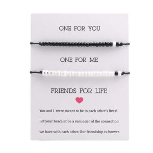 summer love best friend distance matching bracelets with message card mini bead essential oil beads charm couple sisters bracelet anklets gift for friendship family