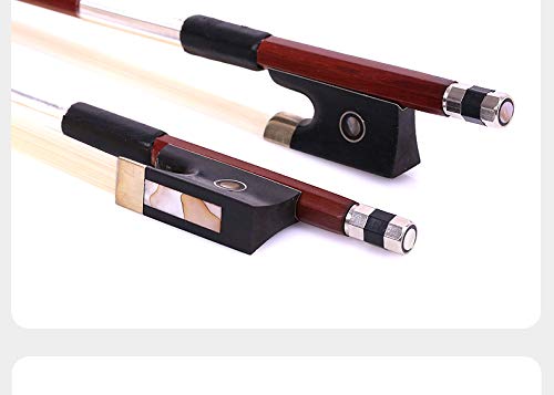 AMZZ Superior Brazilwood Violin Bow 4/4 for Intermediate and Advance Students, Well Balanced Handmade Bow with Ebony Frog and White Horse Hair.