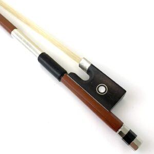 AMZZ Superior Brazilwood Violin Bow 4/4 for Intermediate and Advance Students, Well Balanced Handmade Bow with Ebony Frog and White Horse Hair.