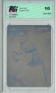 sam darnold 2018 leaf hype! #4 rare plate 1 of 1 rookie card pgi 10 - football slabbed rookie cards