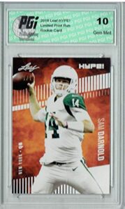 sam darnold 2018 leaf hype! #4a blank back 1 of 1 rookie card pgi 10 - leaf football cards