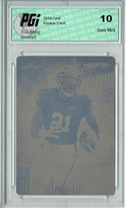 kerryon johnson 2018 leaf hype! #14 rare plate 1 of 1 rookie card pgi 10 - leaf football cards