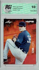 casey mize 2018 leaf hype! #11 the #1 of 5 rookie card pgi 10 - leaf baseball cards