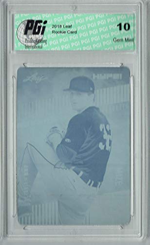 Casey Mize 2018 Leaf HYPE! #11 Rare Cyan Plate 1 of 1 Rookie Card PGI 10 - Leaf Baseball Cards