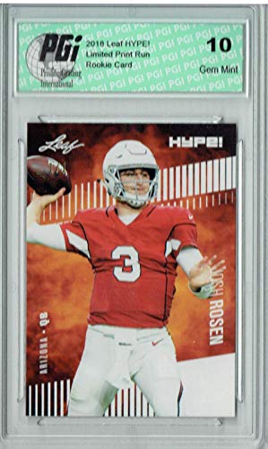 Josh Rosen 2018 Leaf HYPE! #6A Blank Back 1 of 1 Rookie Card PGI 10 - Leaf Football Cards