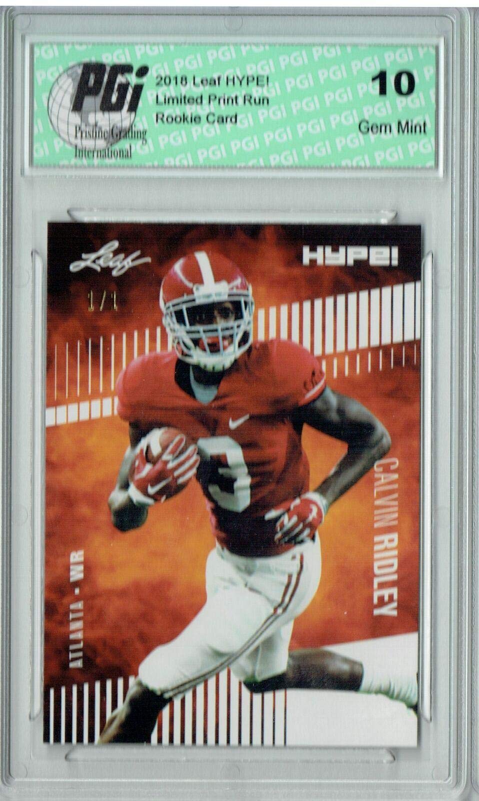 Calvin Ridley 2018 Leaf HYPE! #8 Blank Back 1 of 1 Rookie Card PGI 10 - Leaf Football Cards