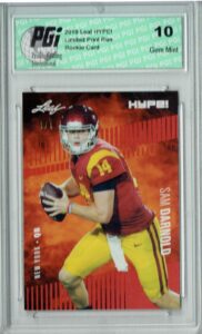 sam darnold 2018 leaf hype! #4 blank back 1 of 1 rookie card pgi 10 - leaf football cards