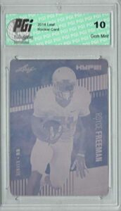 royce freeman 2018 leaf hype! #13 rare magenta plate 1 of 1 rookie card pgi 10 - football slabbed rookie cards