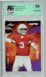 josh rosen 2018 leaf hype! #6a the #1 of 10 rookie card pgi 10 - leaf football cards