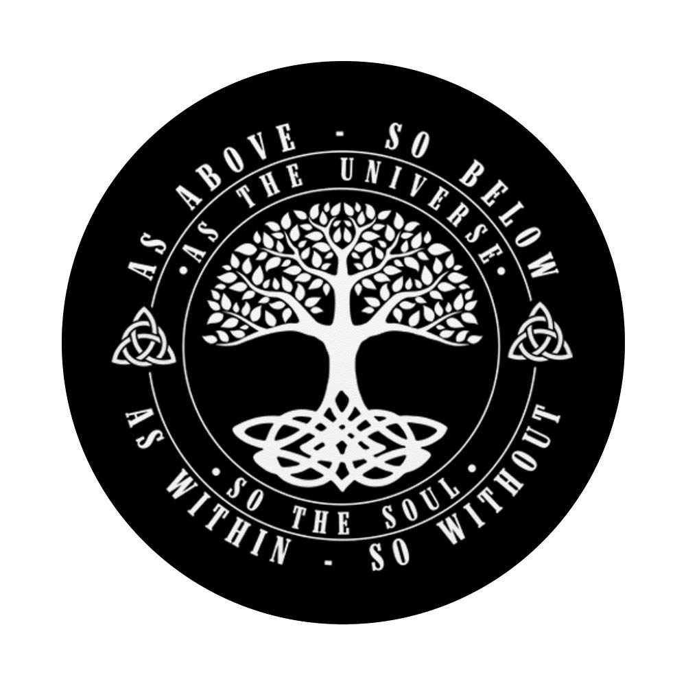 Celtic Tree Of Life Shirt As Above So Below Spiritual Yoga PopSockets Swappable PopGrip