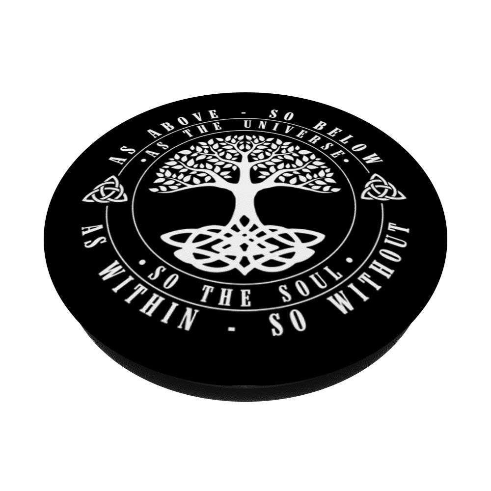 Celtic Tree Of Life Shirt As Above So Below Spiritual Yoga PopSockets Swappable PopGrip