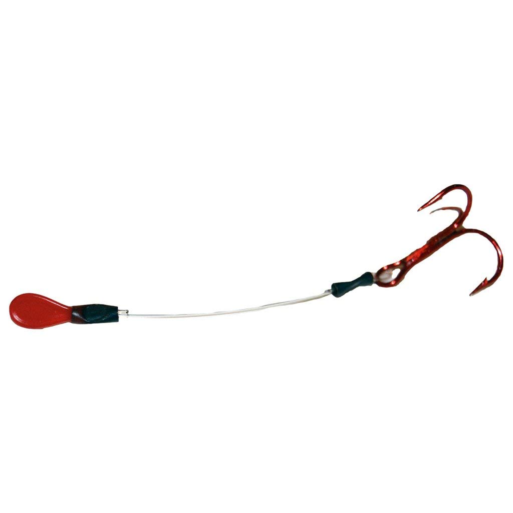 Mission Tackle Stinger Hooks, 6 Packs of 3#STH (3-inch, Red Hook, Slip-On)