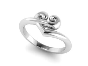 closeoutwarehouse 925 sterling silver victorian swirl heart ring size 7