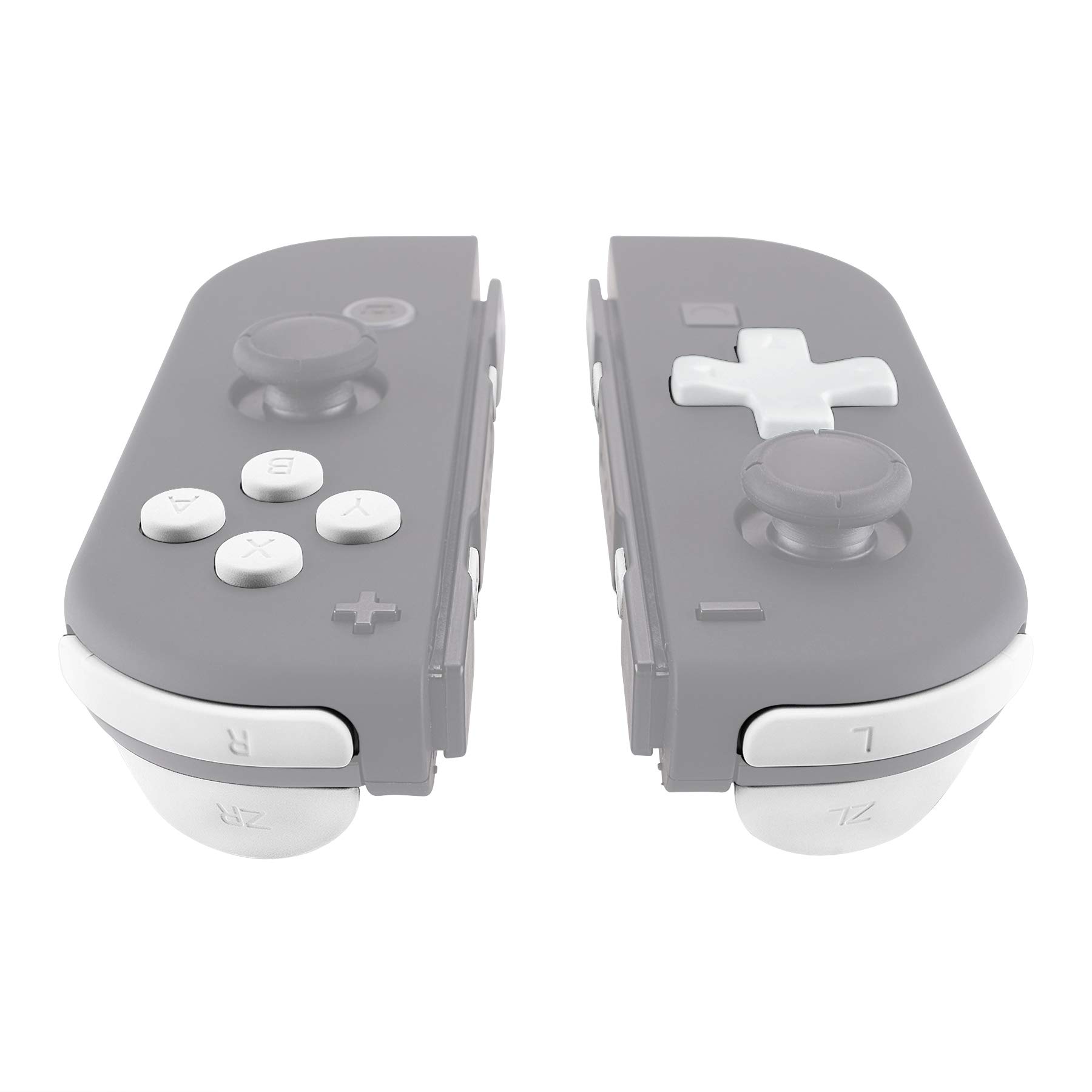 White D-pad ABXY Keys SR SL L R ZR ZL Trigger Buttons Springs, Replacement Full Set Buttons Fix Kits for Nintendo Switch & Switch OLED Joycon (D-pad ONLY Fits for eXtremeRate Joycon D-pad Shell)