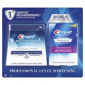 crest 3d white whiteningstrips professional effects + crest 3d white whiteninstrips 1 hour express (48 count)