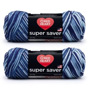 bulk buy: red heart super saver (2-pack) (shaded dusk, 5 oz each skein)