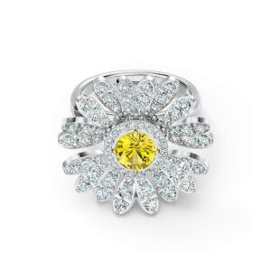 Swarovski Eternal Flower Ring Cz White 2 8