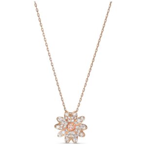 swarovski eternal flower pendant necklace cz fancy morganite one size