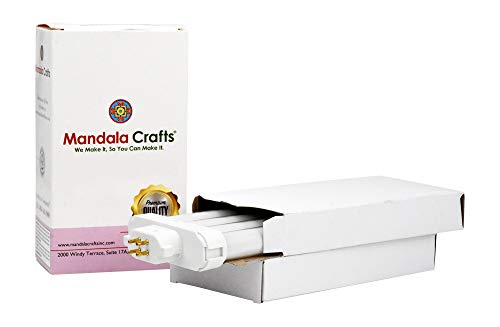 Mandala Crafts FML27 27-Watt 6500K Compact Fluorescent Light Bulbs with Quad Tubes, 4-Pin GX10q-4 Base FML 27, 2 Pack FML Lamp 27 Watt Bulbs (CFL)