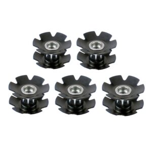 maxmoral 5pcs mtb road bike headset star nut cycling bicycle steerer headset star nuts for fork 1-1/8"(28.6mm)