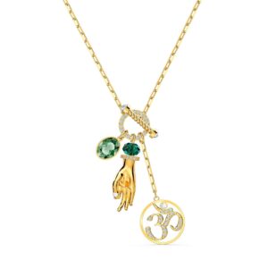 swarovski symbolic hand om pendant necklace light multi/green one size