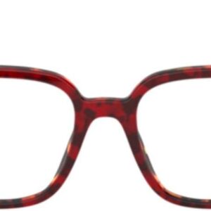 Ray-Ban Men's Rx5382 Square Prescription Eyeglass Frames, Transparent Red on Havana/Demo Lens, 52 mm