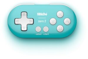 8bitdo zero 2 bluetooth gamepad keychain sized mini controller for switch, windows, android, macos & raspberry pi(turquoise edition)