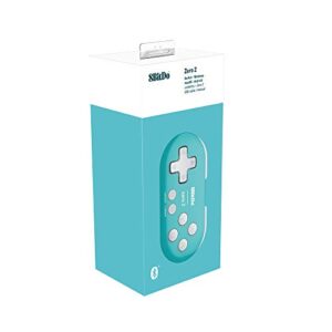 8Bitdo Zero 2 Bluetooth Gamepad Keychain Sized Mini Controller for Switch, Windows, Android, macOS & Raspberry Pi(Turquoise Edition)