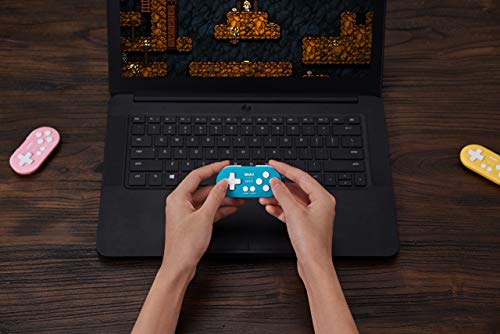 8Bitdo Zero 2 Bluetooth Gamepad Keychain Sized Mini Controller for Switch, Windows, Android, macOS & Raspberry Pi(Turquoise Edition)