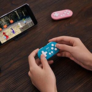 8Bitdo Zero 2 Bluetooth Gamepad Keychain Sized Mini Controller for Switch, Windows, Android, macOS & Raspberry Pi(Turquoise Edition)