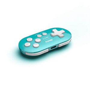 8Bitdo Zero 2 Bluetooth Gamepad Keychain Sized Mini Controller for Switch, Windows, Android, macOS & Raspberry Pi(Turquoise Edition)