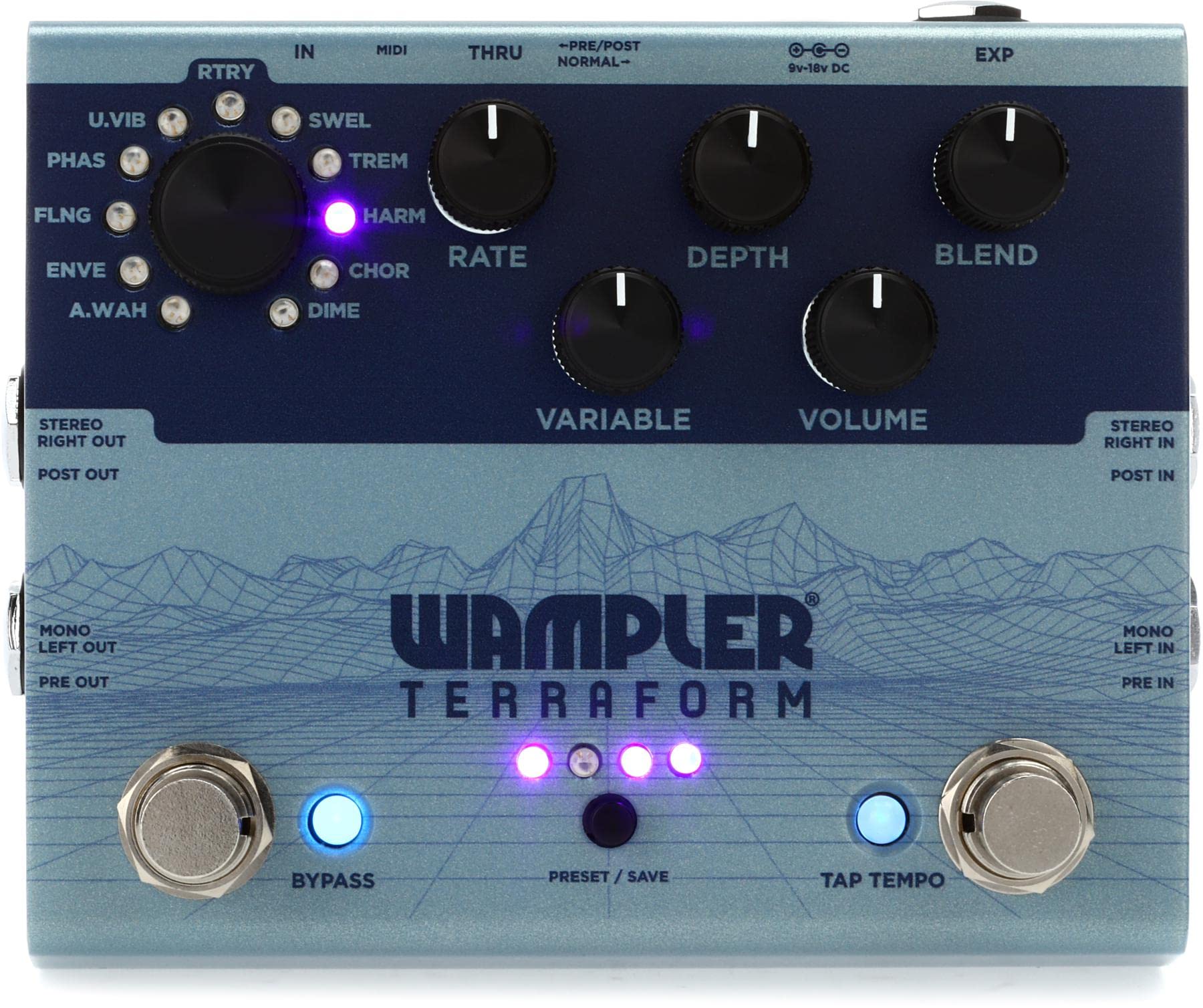 Wampler Terraform Multi-Modulation Guitar Effects Pedal (WAMTERRAFORM)