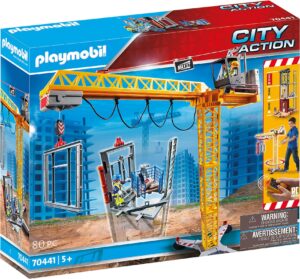 playmobil rc crane with building section