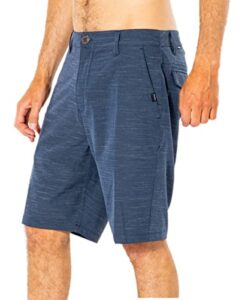 rip curl mens boardwalk casual shorts, navy, 34 us